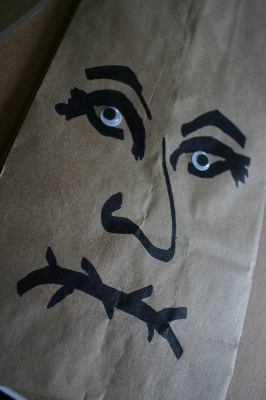 Freaky Paper Bag Faces | Family Chic