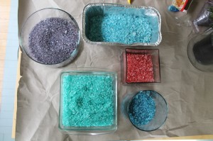 Dyed Rock Salt Candlesticks | Family Chic