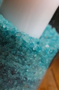 Dyed Rock Salt Candlesticks | Family Chic