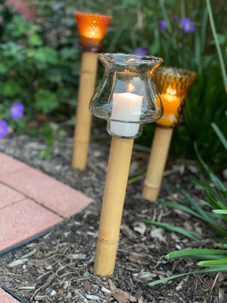 DIY Bamboo Path Lights | Family Chic