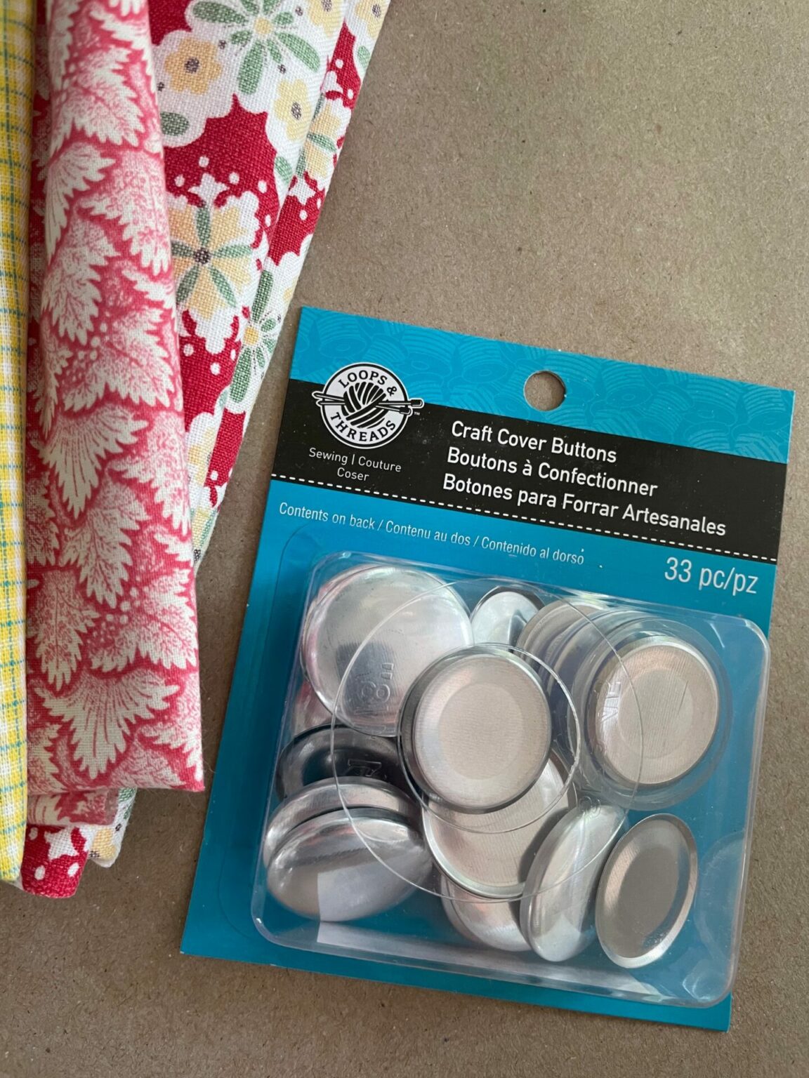 Vintage Fabric Button Wreath | Family Chic